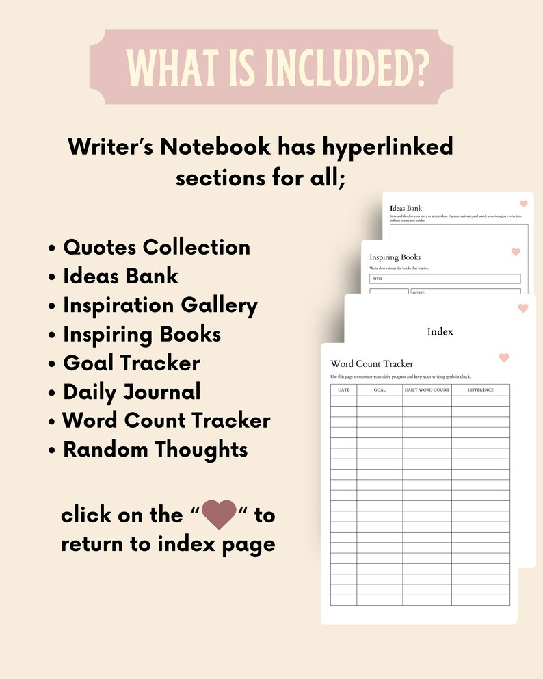 Writers Notebook, Digital Writer's Book, Printable Writers Journal ...