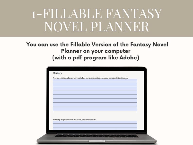 Fantasy Novel Writing Kit: World Building Planner, Fiction Book Plan ...
