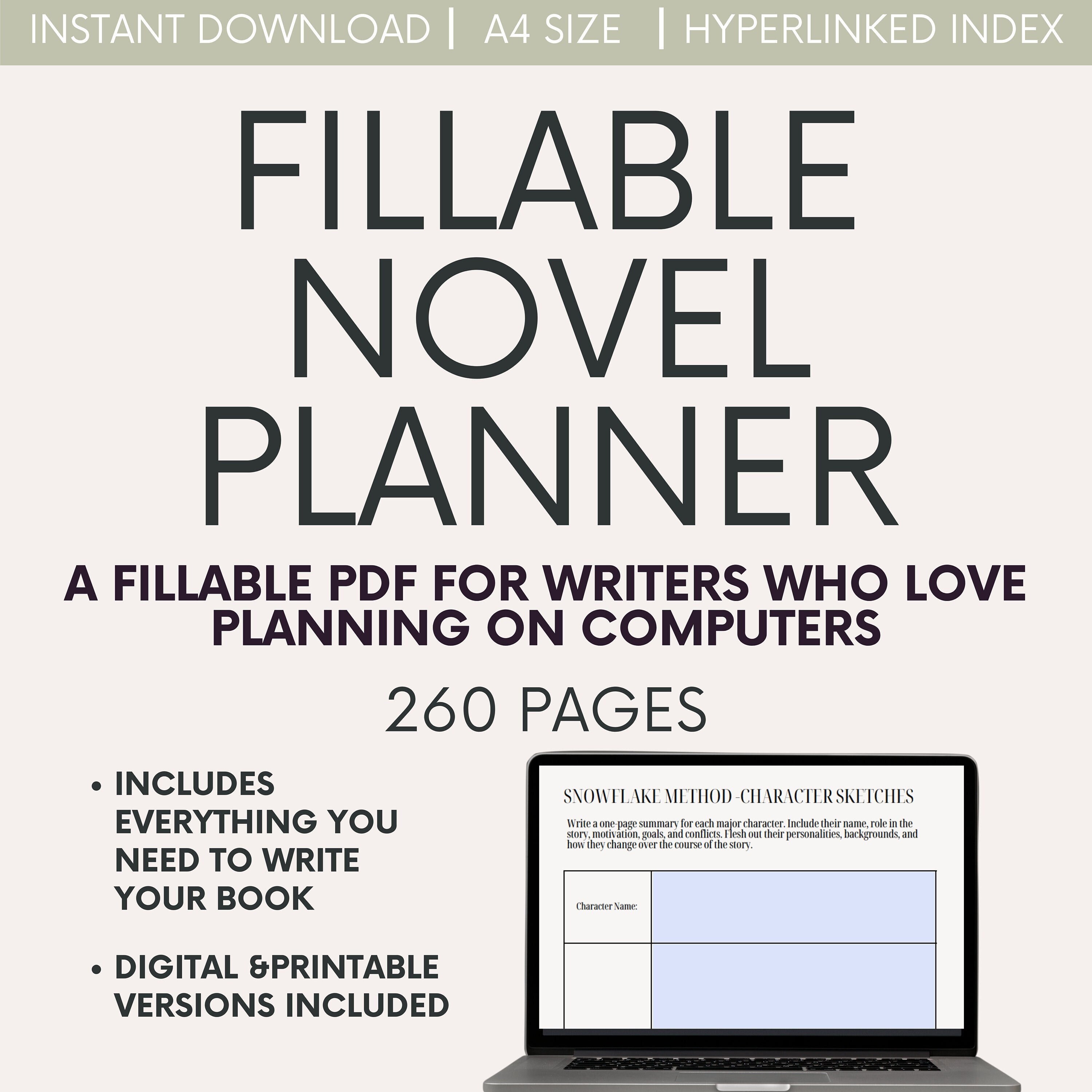 Fillable Novel Planner, How to Write a Book, Author Novel Writing ...