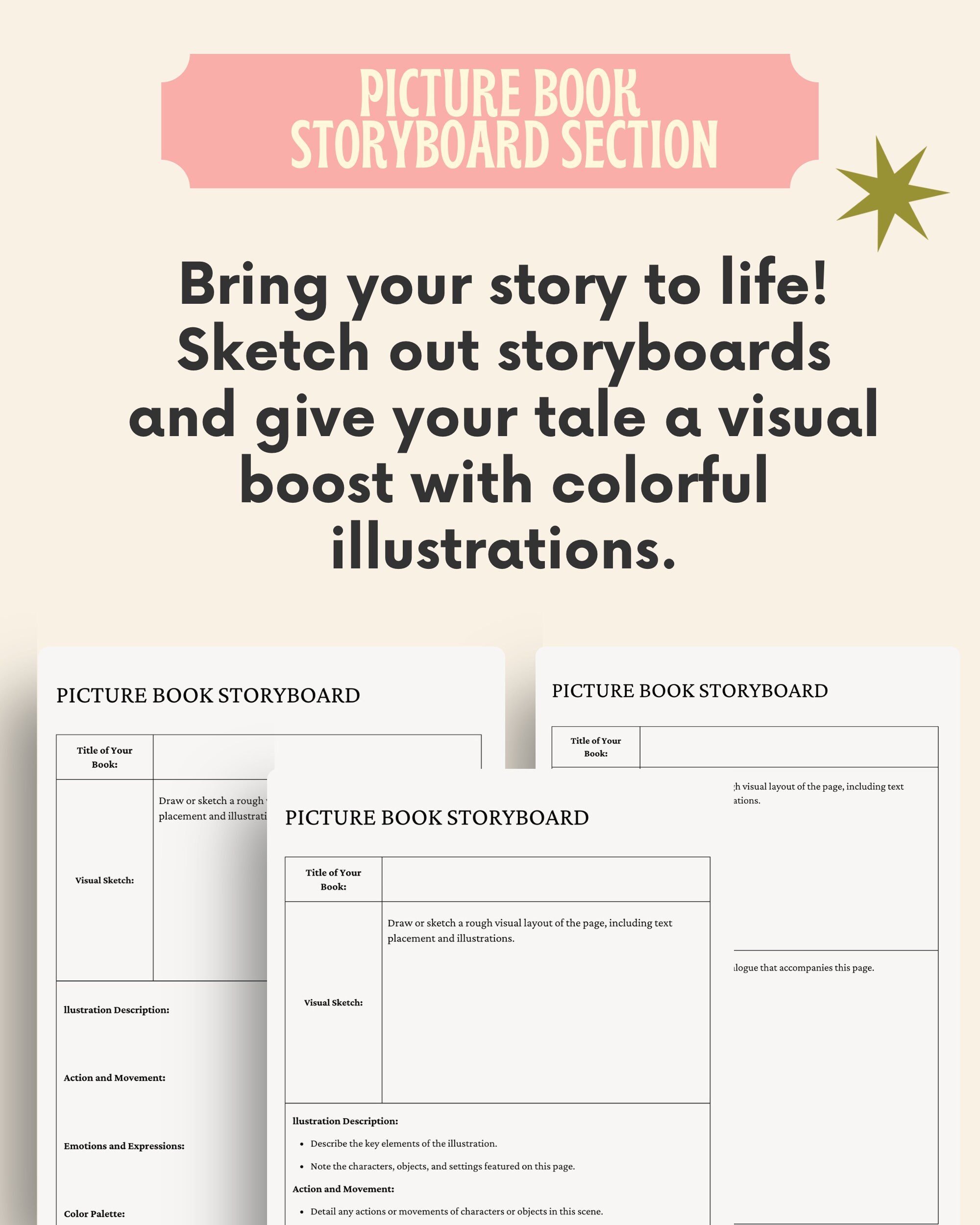 Children's Book Planner, Author Children Book Plan, Write a Childrens ...