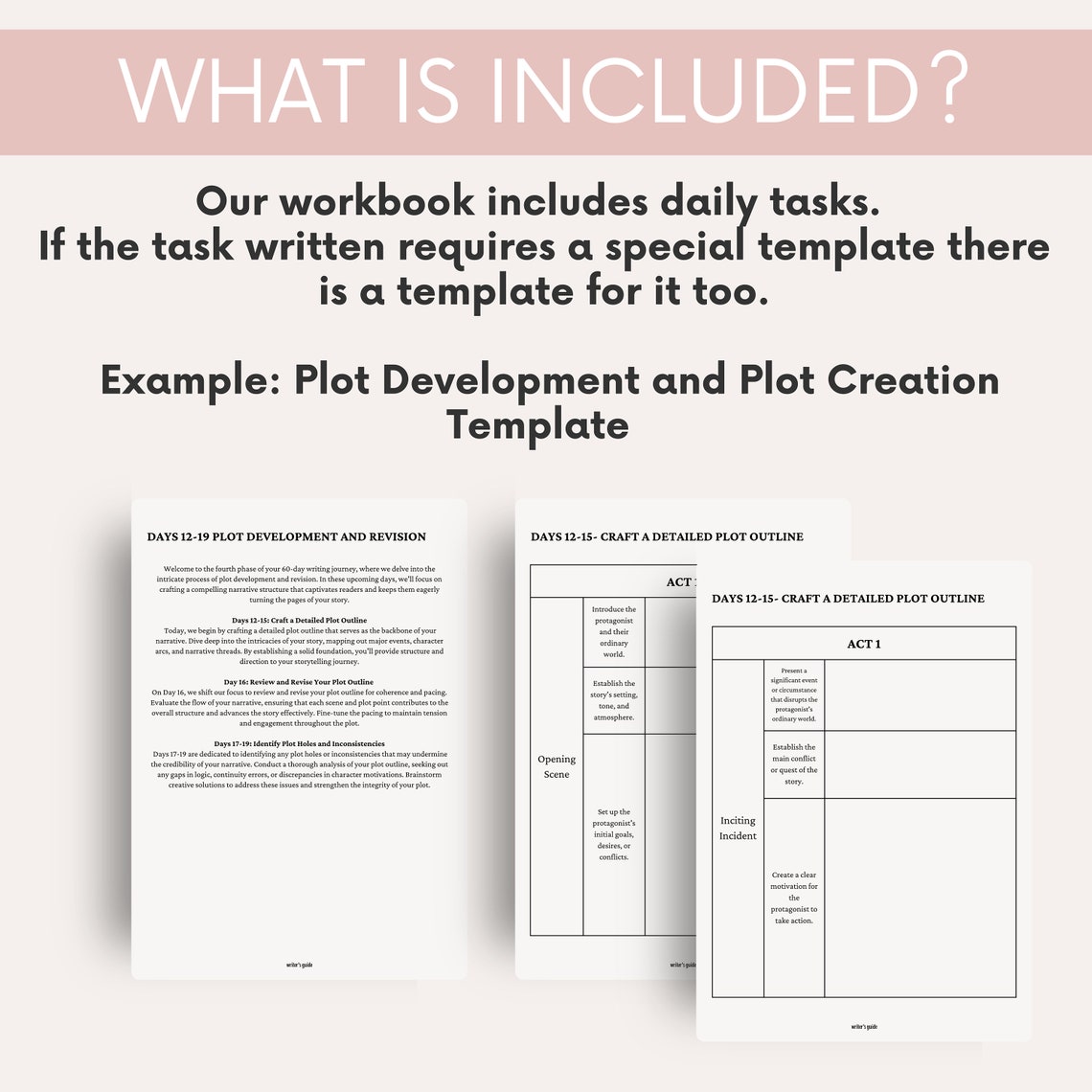 Fillable Guided Novel Writing Planner, Author Book Planner for Novel ...