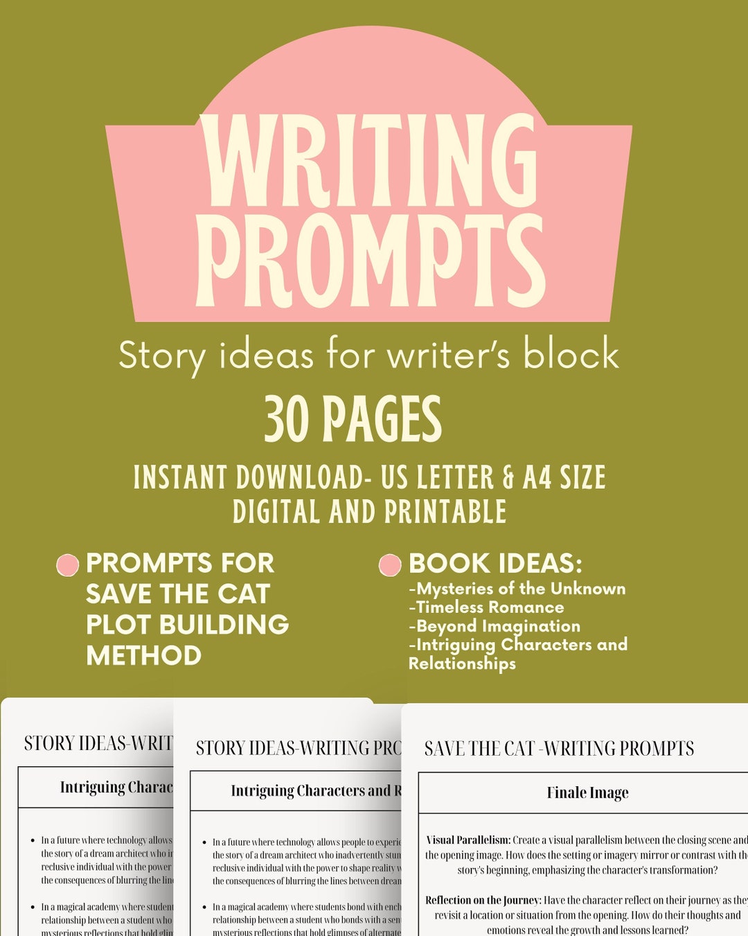 Writing Prompts Workbook, Creative Writing With Romance Fiction and ...