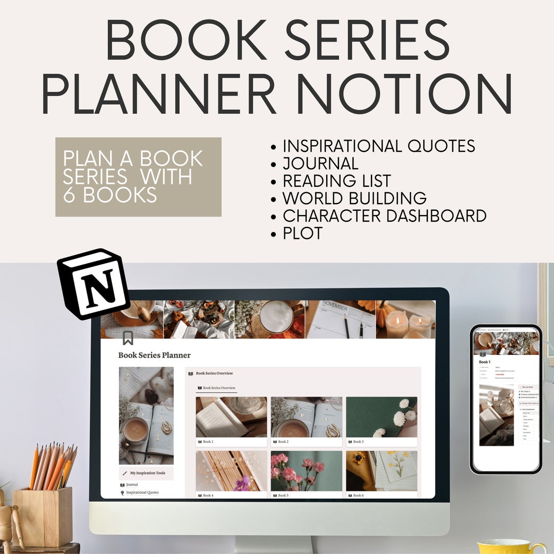 Book Series Notion Template Novel Planner, Writing Organizer, Character ...