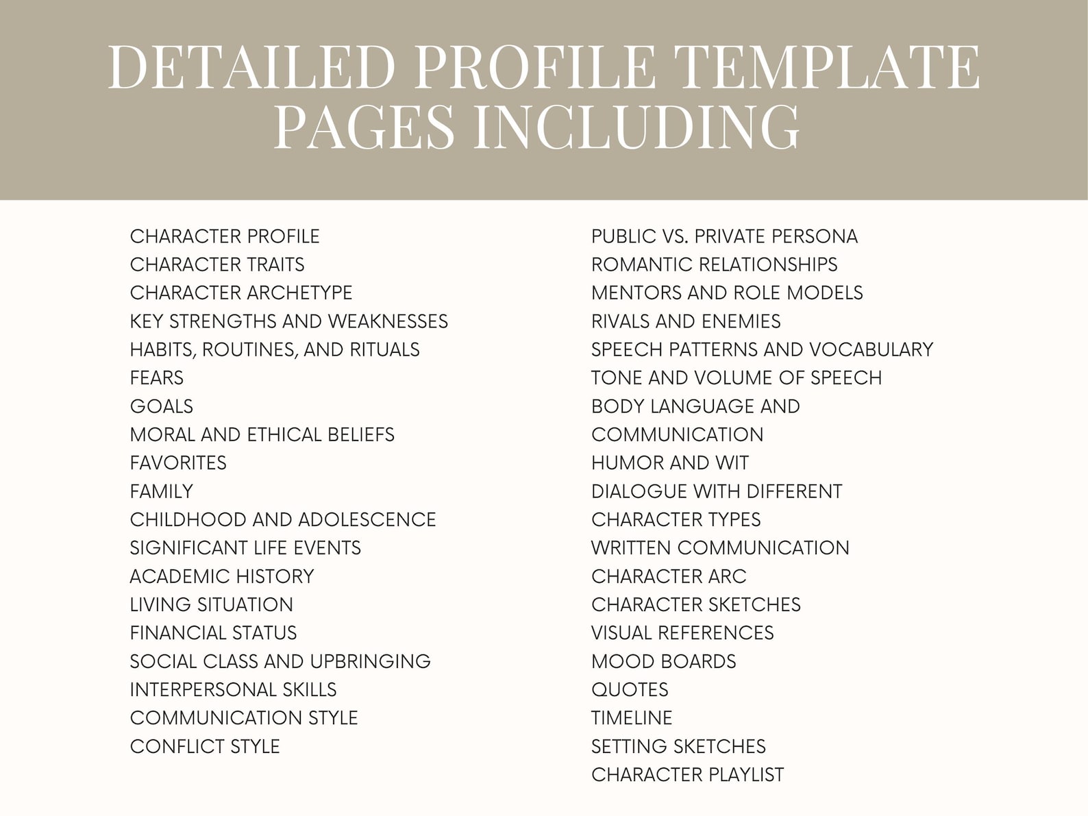 Character Profile Sheet: Author Planner, Novel Prep Character Chart ...