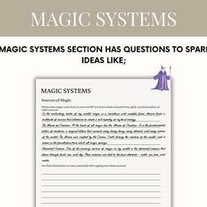 World Building Workbook: Fantasy Writing Guide, Magic System, Fantasy ...