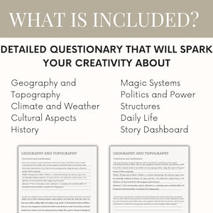 Fantasy World Building, World Building Worksheet, Fantasy World Builder ...