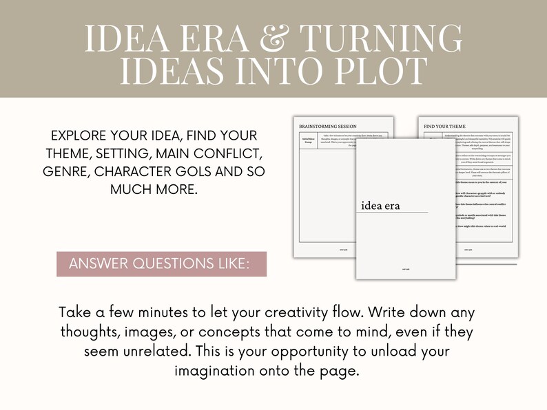 Plot Workbook Authors Plot Template And Book Writing Planner Novel Organizer With Worksheets