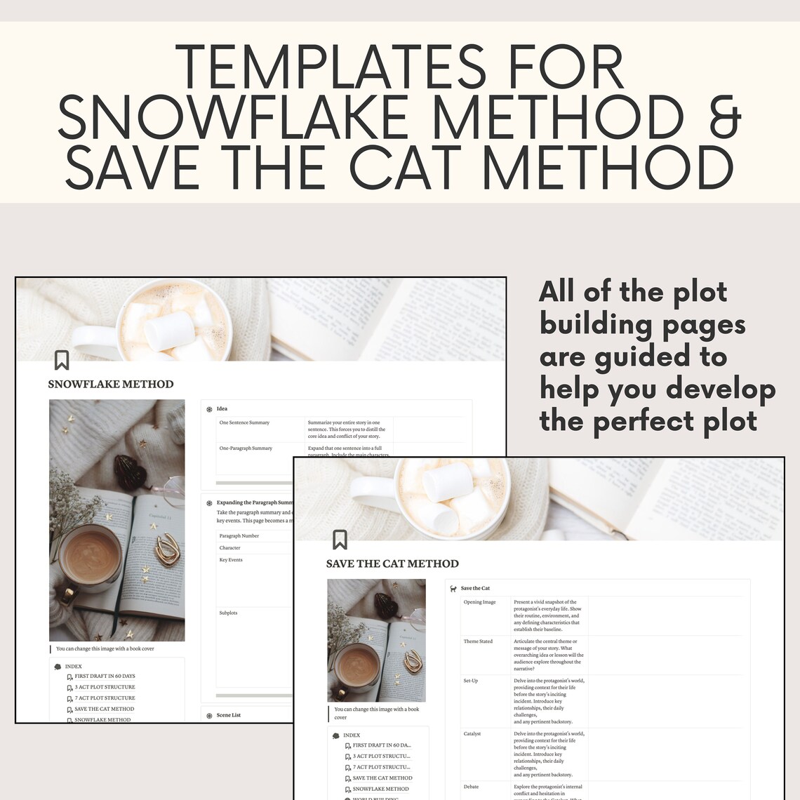 Novel Writing Notion Template, Guided Novel Planner, Book Writing ...