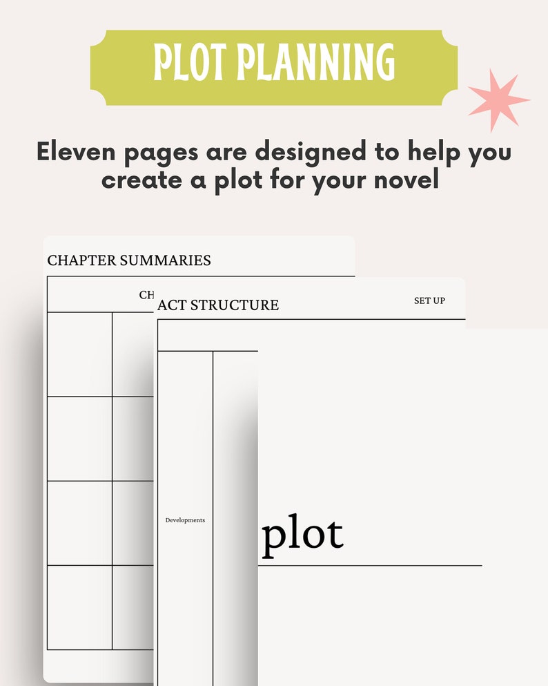 Fillable Novel and Nonfiction Writing Planner Character, Life Story ...