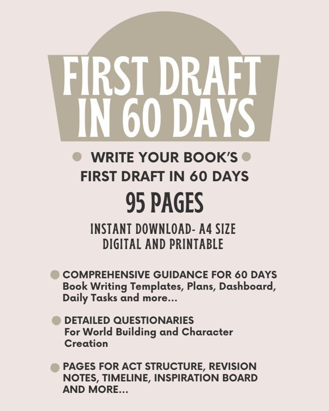 Guided Book Writing Planner in 60 Days, Novel Planner, Novel Planning ...