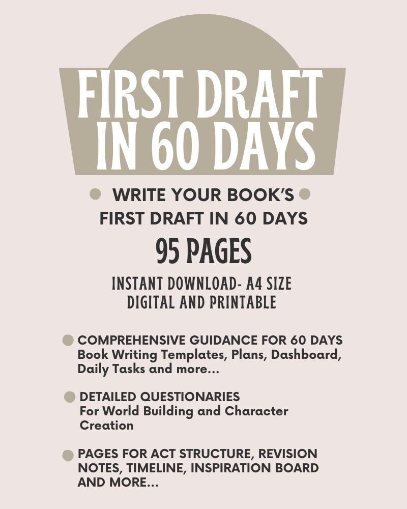 Guided Book Writing Planner in 60 Days, Novel Planner, Novel Planning ...