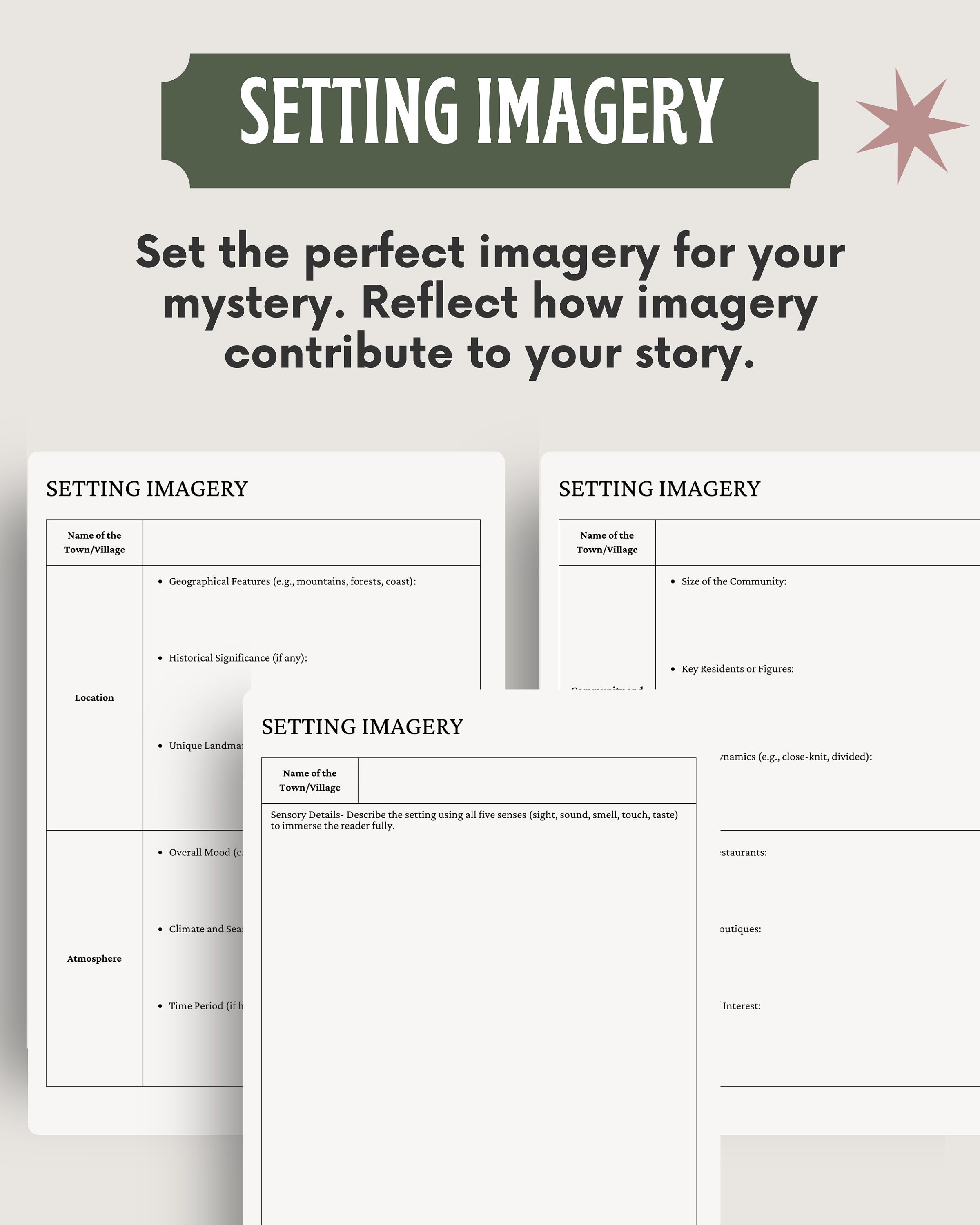 Fillable Mystery Novel Planner, Suspense Book Planner, Murder Mystery ...