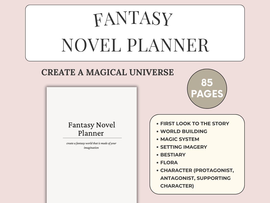 Fantasy Book Planner, Fiction Writing Workbook: Magic Systems, World ...