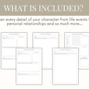 Character Profile Workbook: Novel Writing Template, Protagonist ...