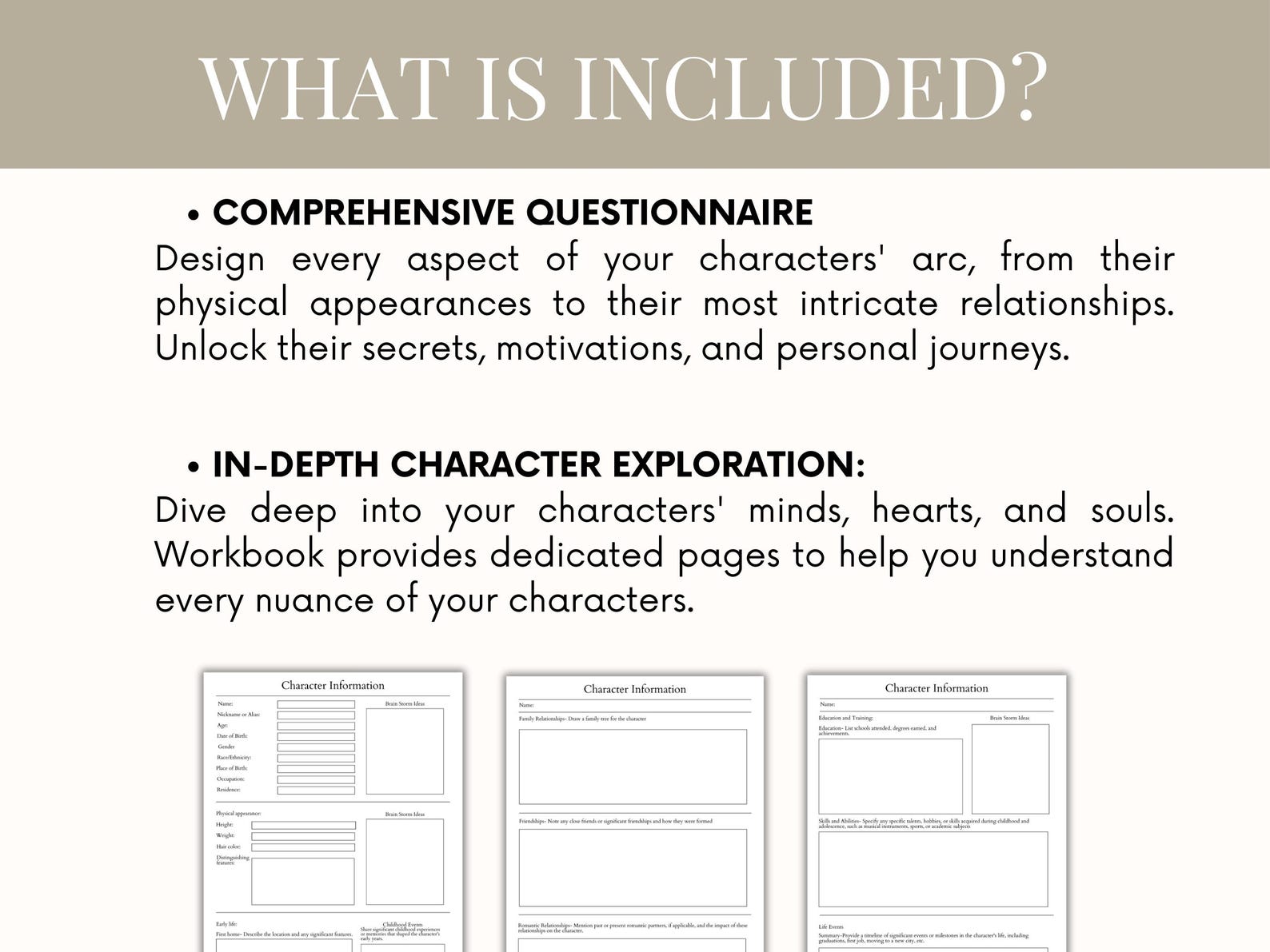 Novel Character Workbook: Fanfic Character Design, Author Writing ...