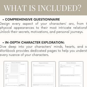 Novel Character Planner, Author Planner Character Workbook, Character ...