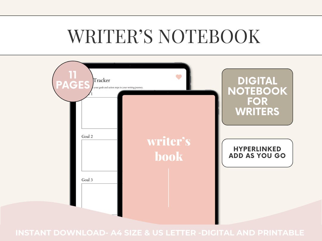 Writers Notebook, Digital Writer's Book, Printable Writers Journal ...
