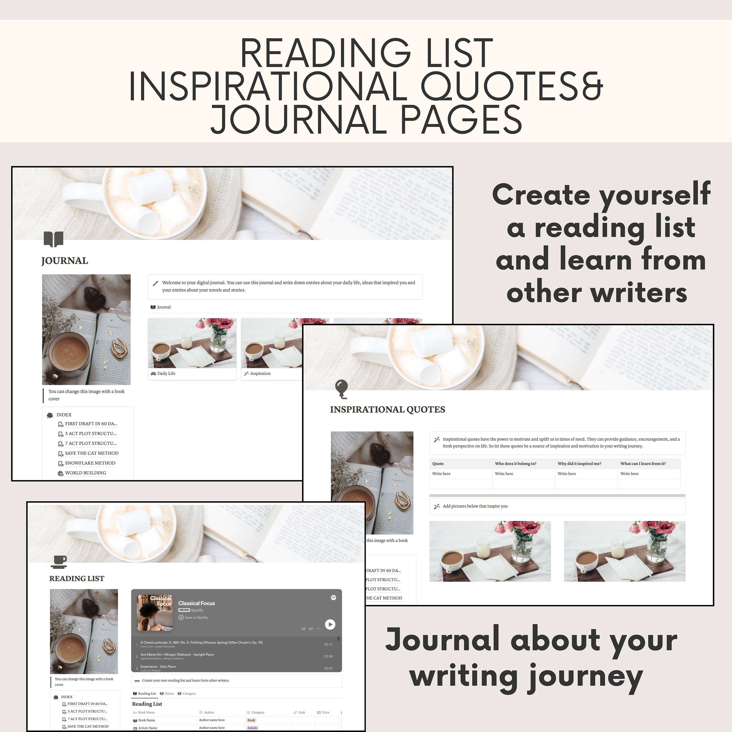 Novel Writing Notion Template, Guided Novel Planner, Book Writing Planner, Notion for Writers ...