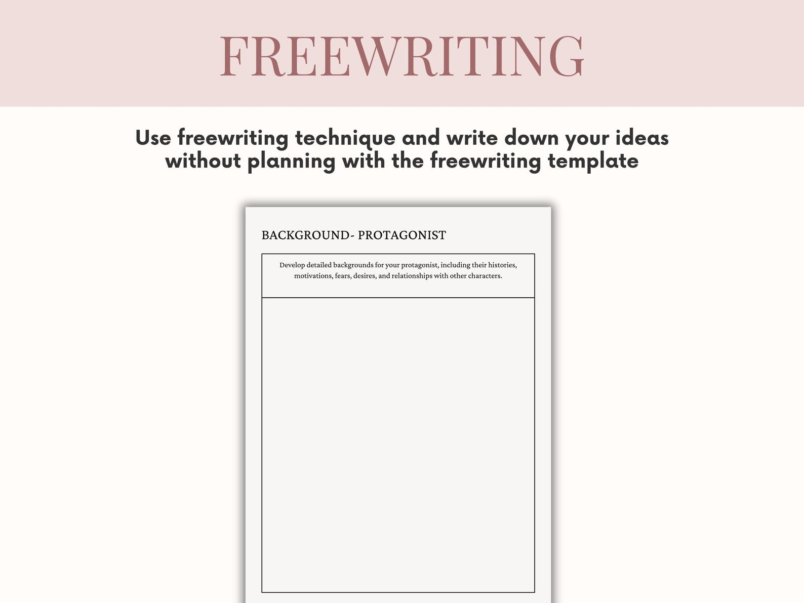 Writer Brainstorming Writing Template for Writer's Block, Creative ...