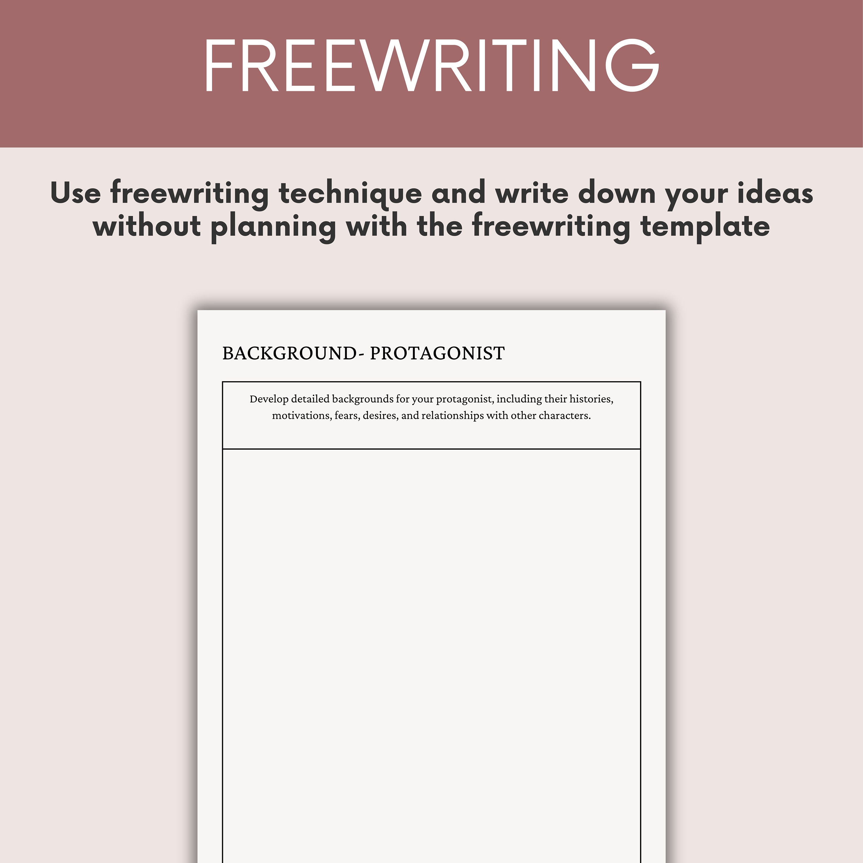 Fillable Brainstorming Writing Template Worksheets, Novel Outline, Plot ...