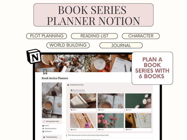 Book Series Notion Template: Novel Planner, Writing Organizer, Writer ...