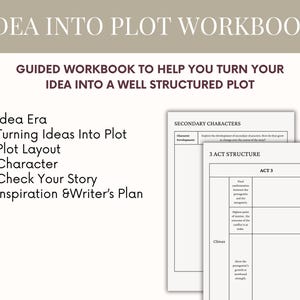 Fillable Novel Planner Author Planner Book Writing Planner, Novel Workbook Plot Outline Sheet ...