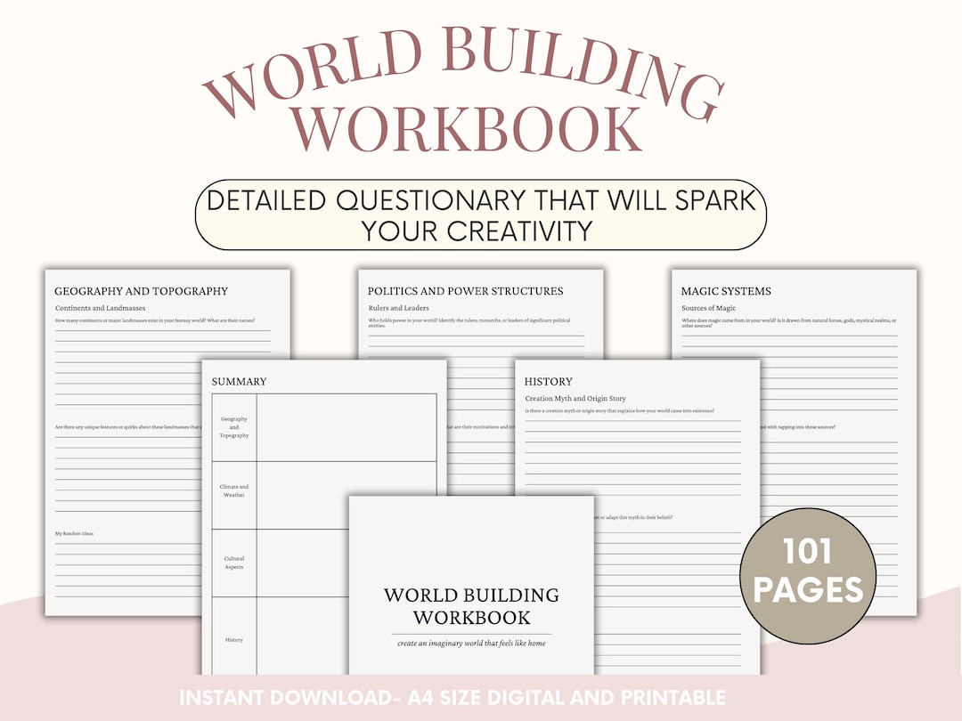 Fantasy World Building, World Building Worksheet, Fantasy World Builder ...