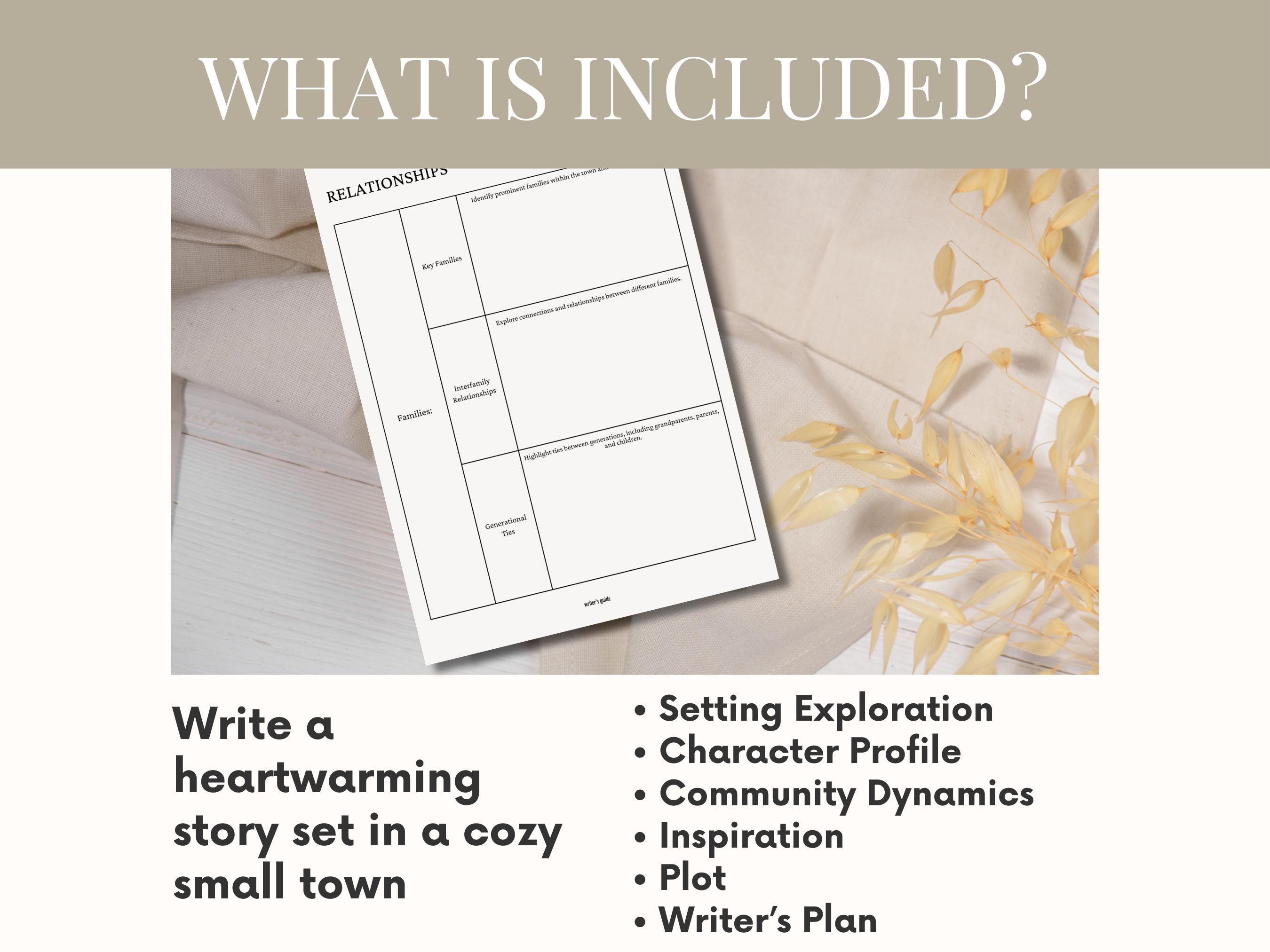 Cozy Small Town Novel Planner: Writing Worksheets, Book Planning ...