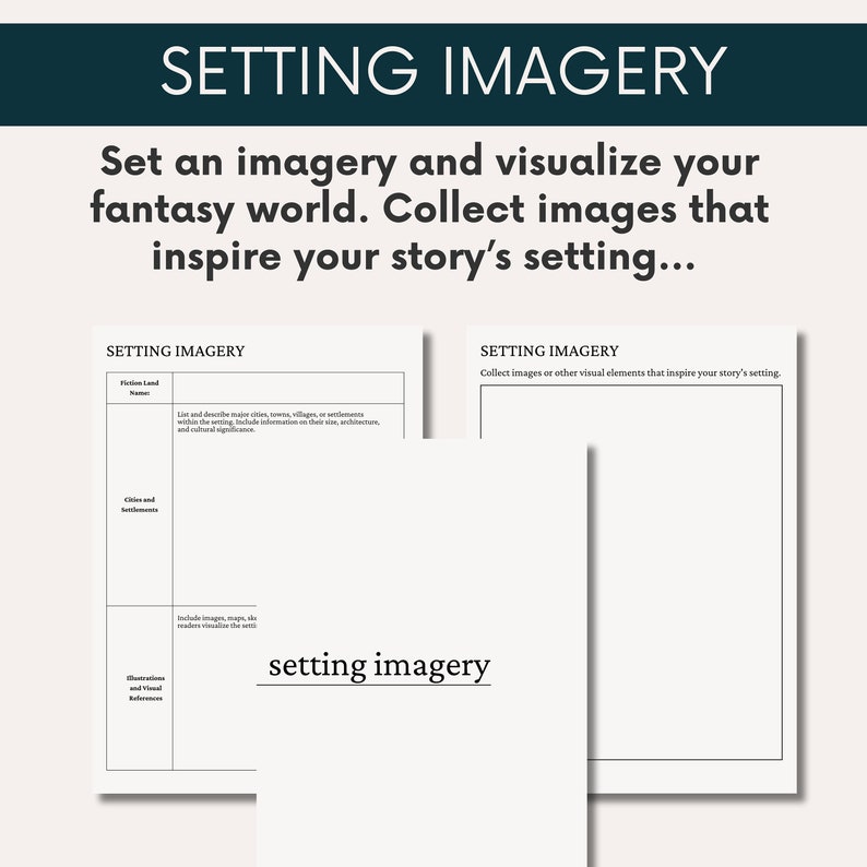 Fantasy Book Planner, Fiction Writing Workbook: Magic Systems, World ...