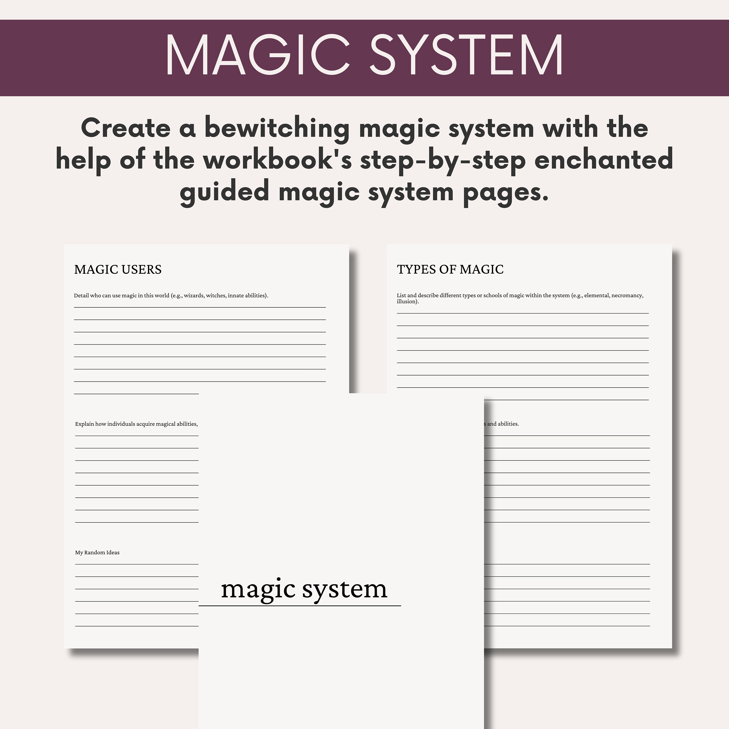 Fillable Fiction Book Writing Kit, World Building Worksheet, Writing ...