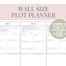 Wall Size Plot Planner: Wall Map Template, Author Book Outline Writing ...