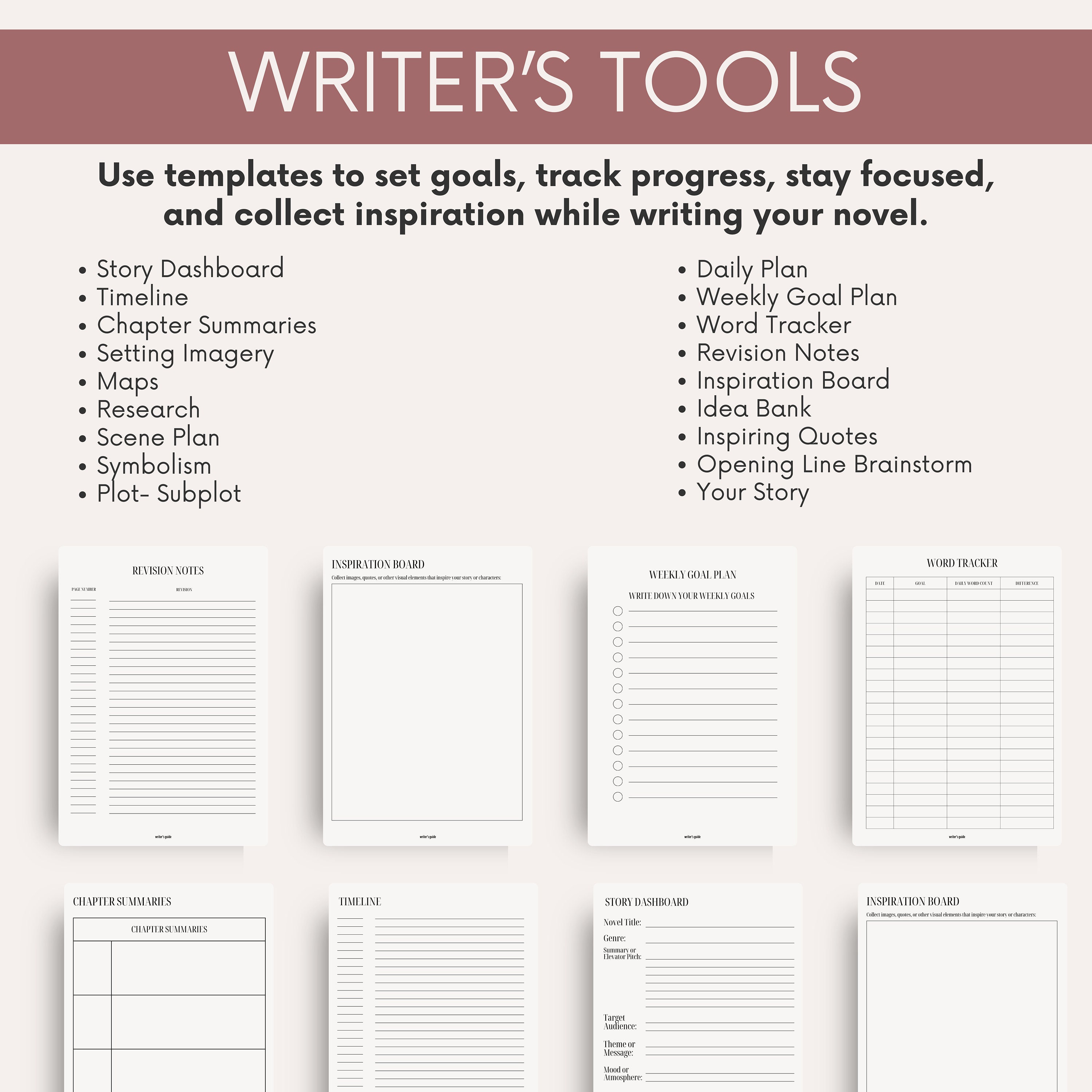 Ultimate Novel Planner Book Writing Planner, Plot Your Novel Outline ...