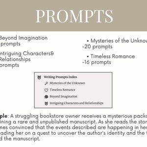 Writing Prompts Notion Template for Fiction Authors - Notion for ...