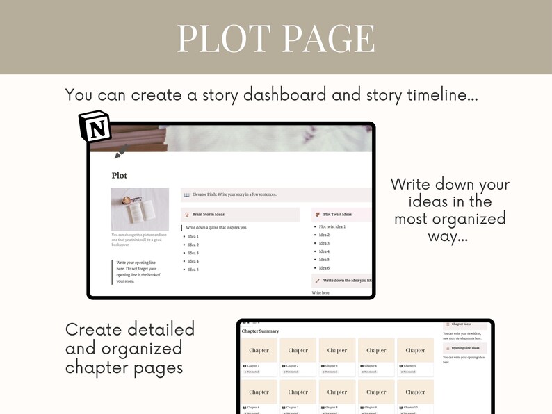 Notion Template Novel Planner, Book Writing Planner, World Building Notion, Novel Writing Notion ...
