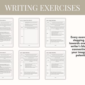 30 Day Writing Challenge Workbook: Daily Prompts & Exercises Tips - Etsy
