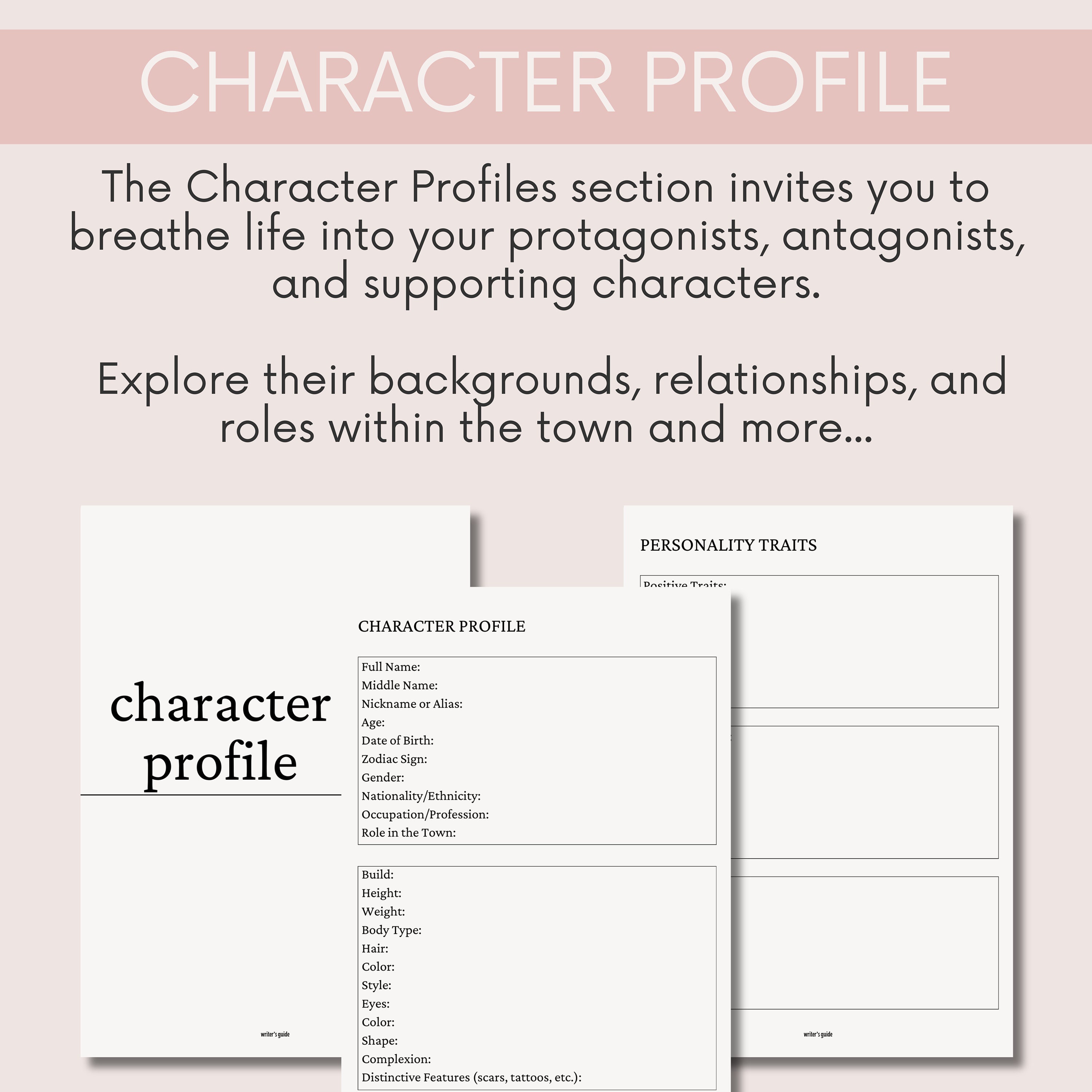 Cozy Small Town Novel Planner Community Dynamics, Plot Outline ...