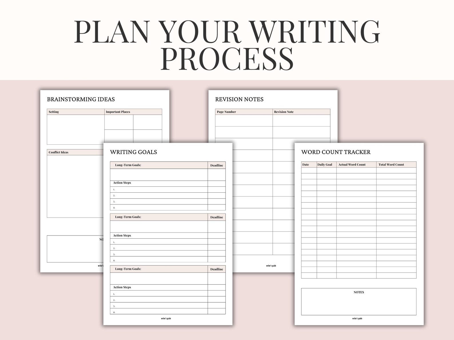 Author Planner: Write a Book, Daily Writing Plan, Word Counter ...