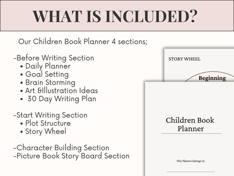 Children's Book Planner: Book Storyboard, Children Novel Writing ...