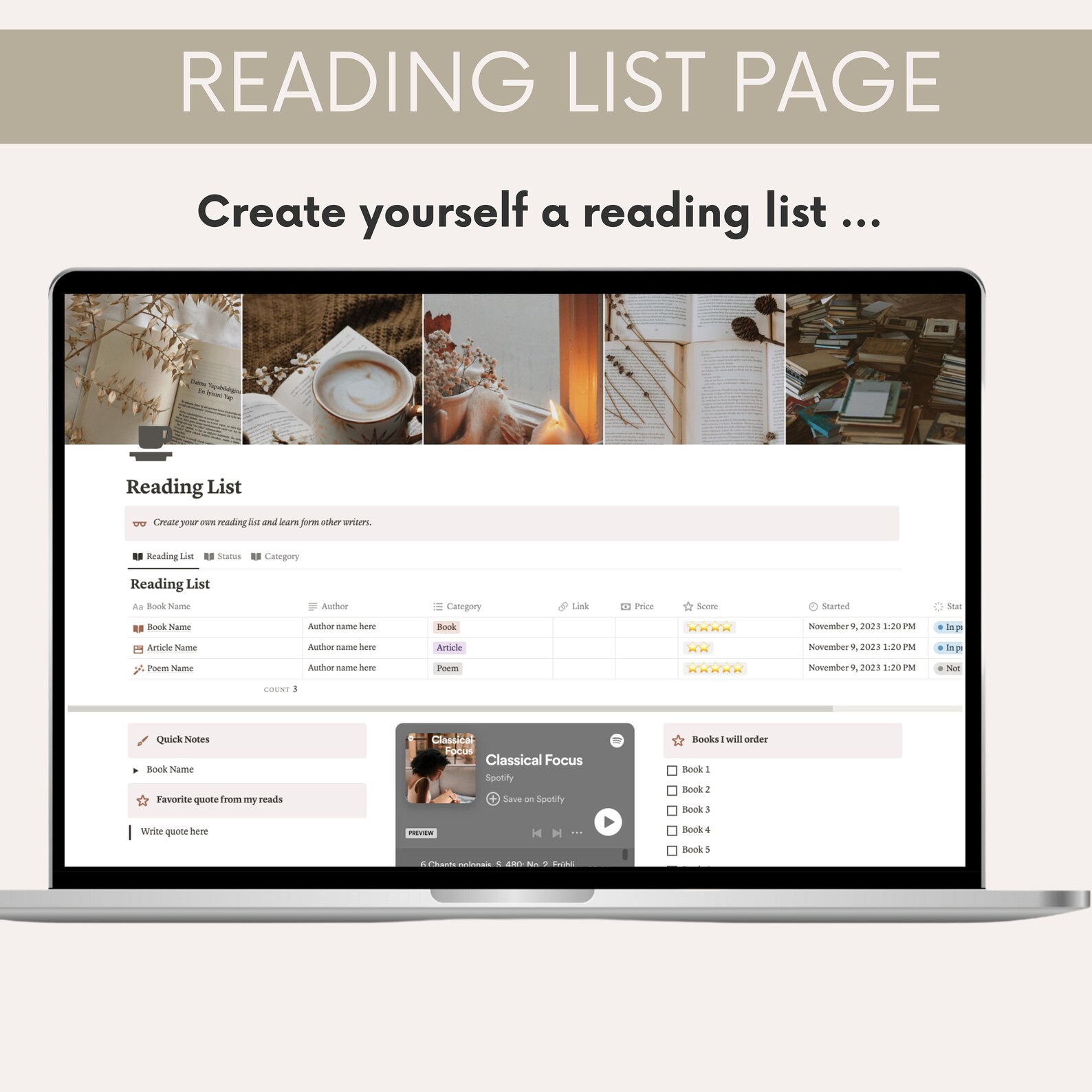 Book Series Notion Template Novel Planner, Writing Organizer, Character ...