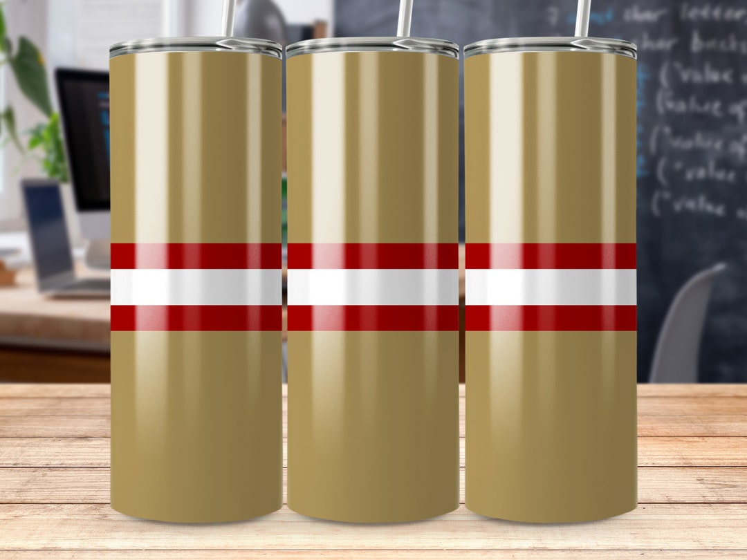 49ers Football Tumbler Wrap, Home and Away, for 20 Oz Skinny Tumbler ...