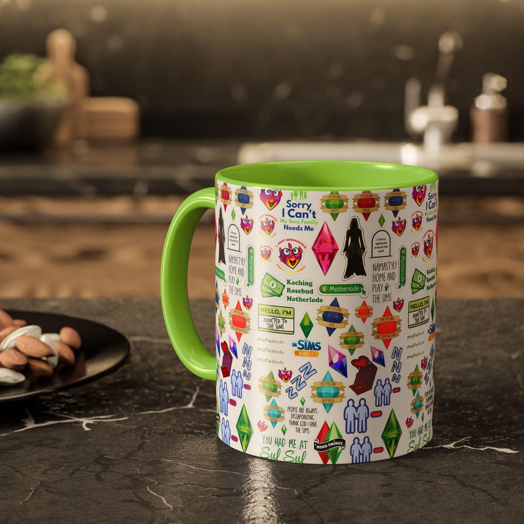 Sims Mug, Sims 4 Coffee Mug, Plumbob Video Game Gift, Funny Sims Mug ...