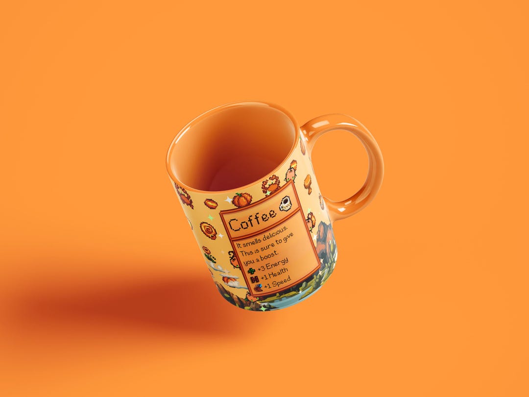 Stardew Valley Orange Mug, Stardew Coffee Mug, Video Game Gift, Cute ...