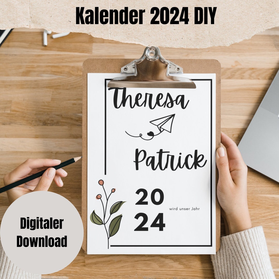 Digital Download DIY Calendar 2024 Our Year - Etsy