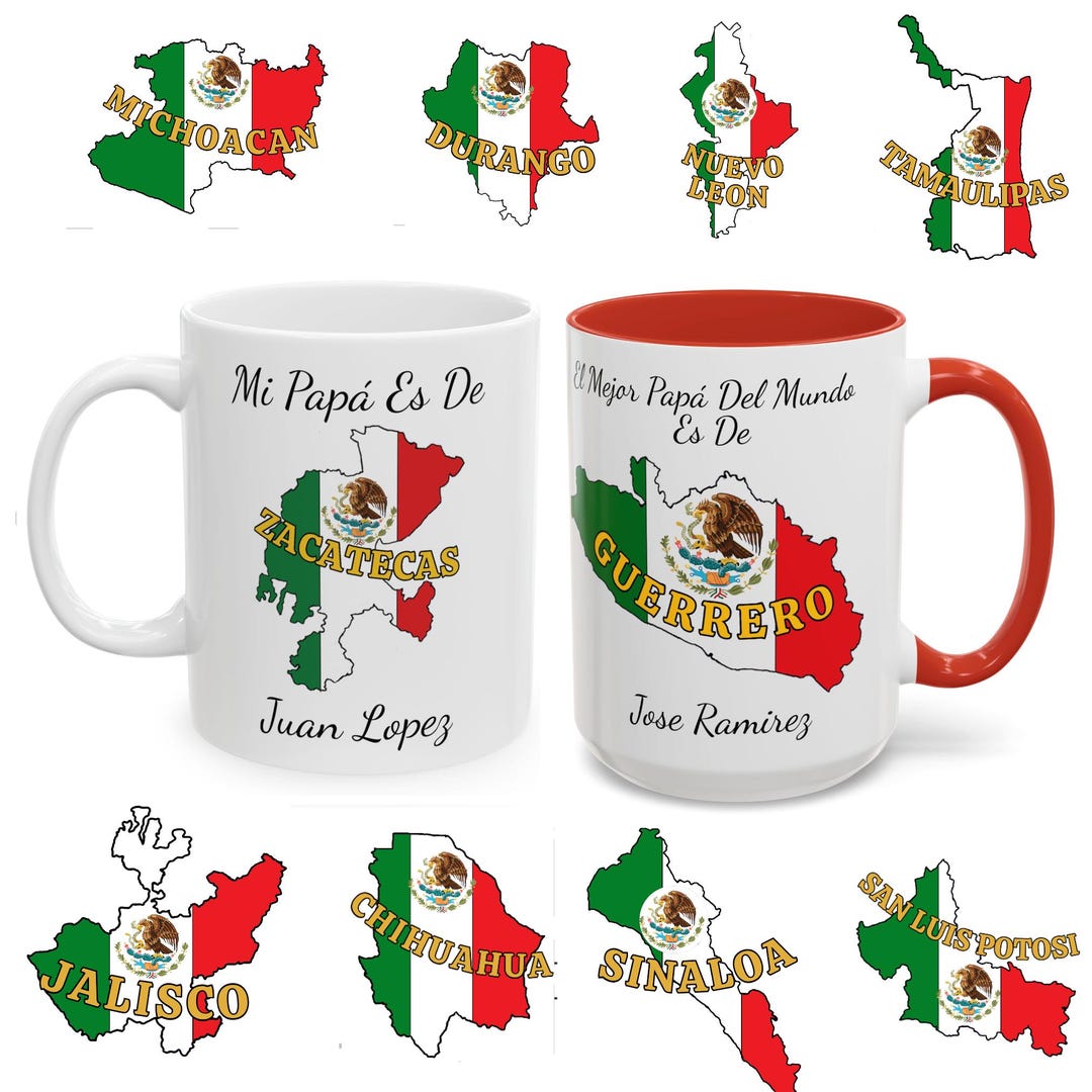 Personalized Mexican States Coffee Mugs-zacatecas,jalisco,michoacan ...