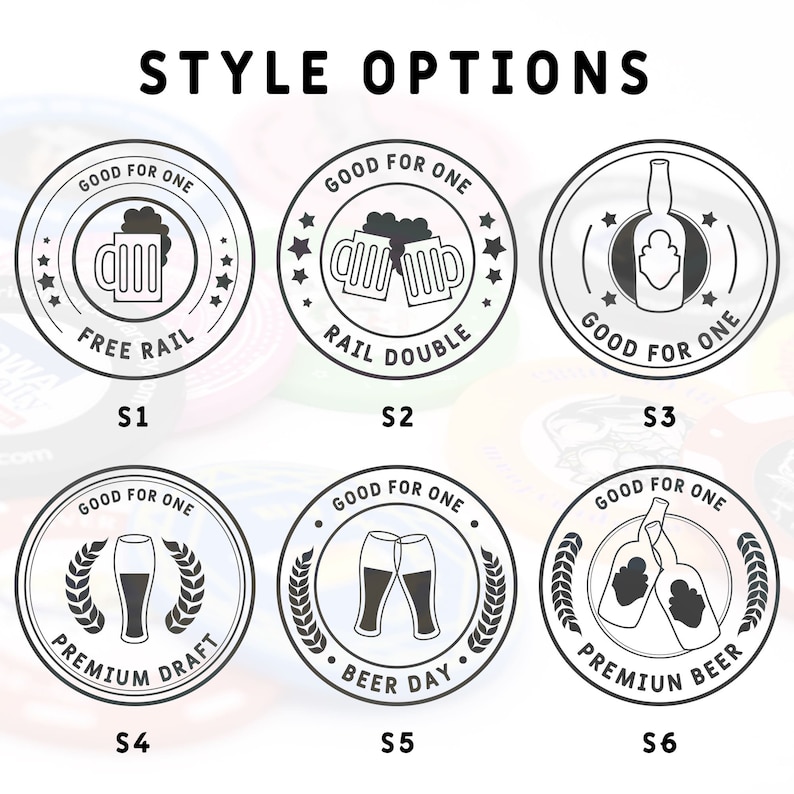 200 Custom Drink Chips Personalized Plastic Drink Token Good for One ...