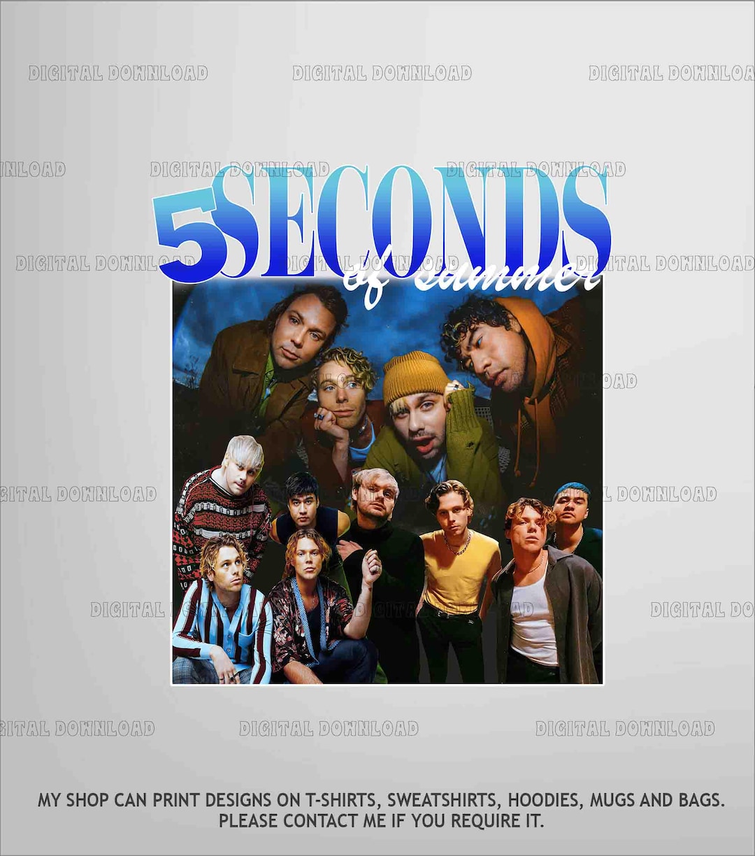 5 Seconds of Summer PNG, 5SOS Band Svg, Vintage the Show Tour 5 Seconds ...