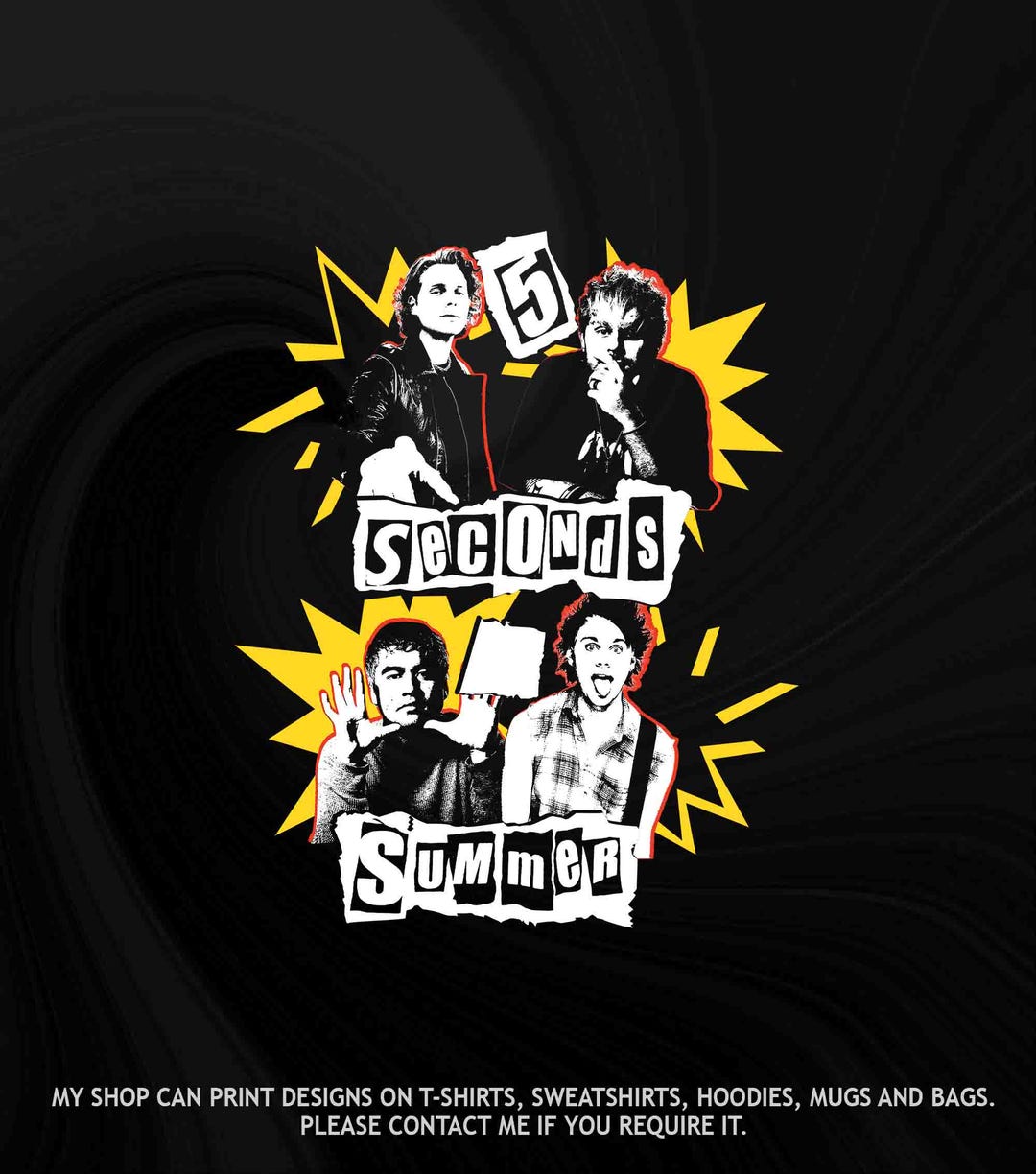 5 Seconds of Summer PNG, 5SOS Band Svg, Vintage the Show Tour 5 Seconds ...