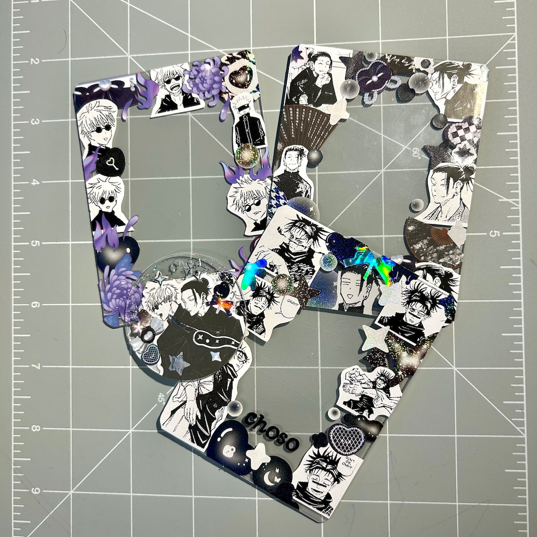 Pre-decorated Toploader and Acrylic Charm Manga Gojo Satoru Geto Suguru ...