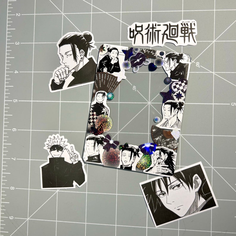 Pre-decorated Toploader and Acrylic Charm Manga Gojo Satoru Geto Suguru ...