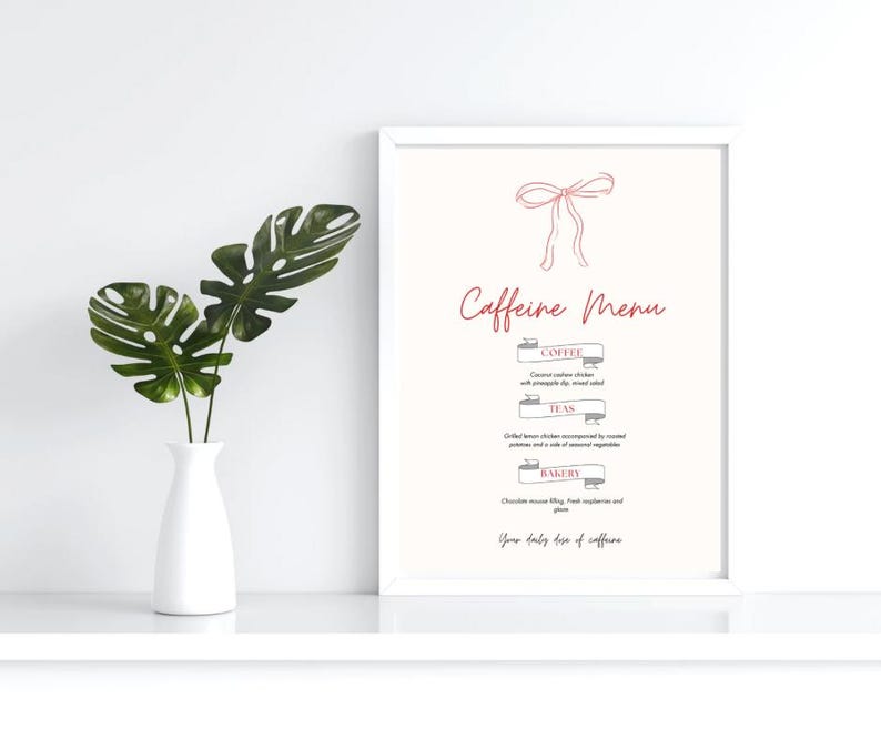 Coquette Menu Template, Coffee Menu Template, Restaurant Menu Template ...